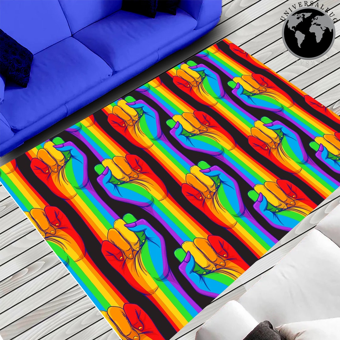 LGBT Rug LGBT Home Decorlgbt Flag Rugunique Home Design - Etsy