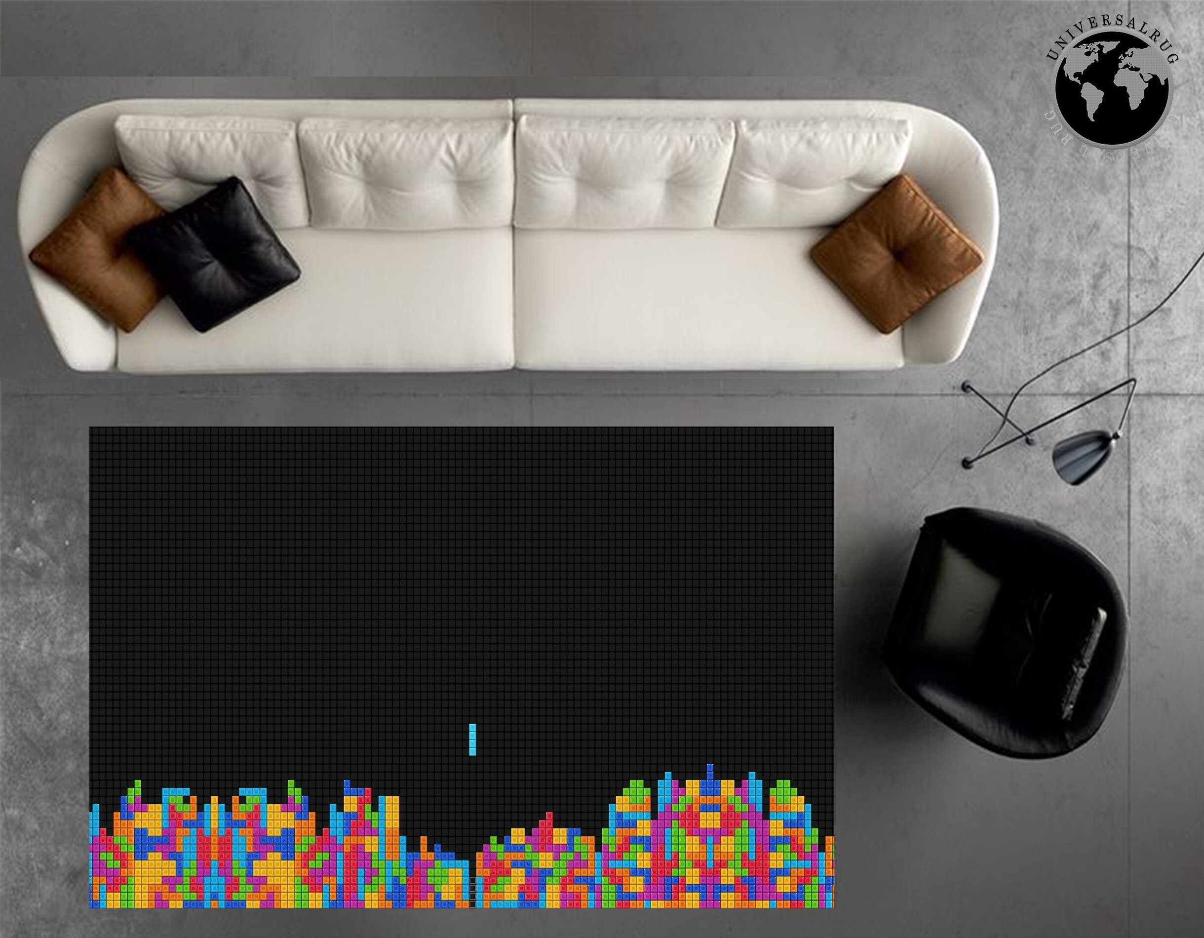 Tetris, Tetris Rug, Tetris Area Rug, Colorful Tetris Rug, Game Room Rug ...
