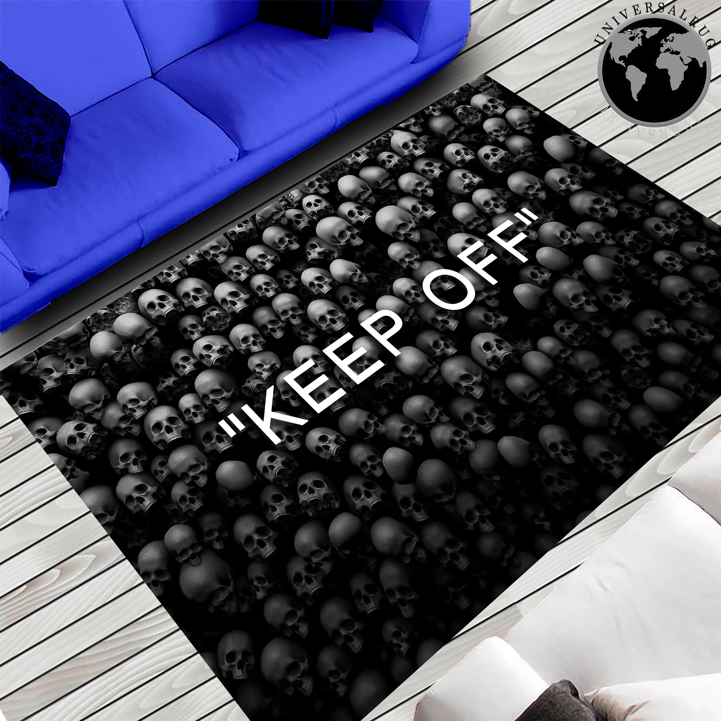 Skull Keep off Rug, Keep off Rug, Skull Rug, Keep Rug, Evil Skull Rug ...