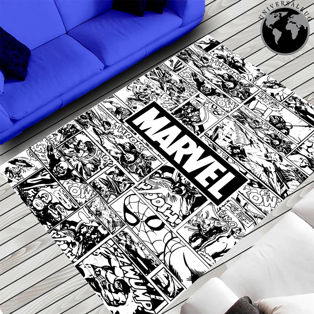 Marvel Lettering Rug, Avengers Rug, Marvel Themed Rug, Captain America ...