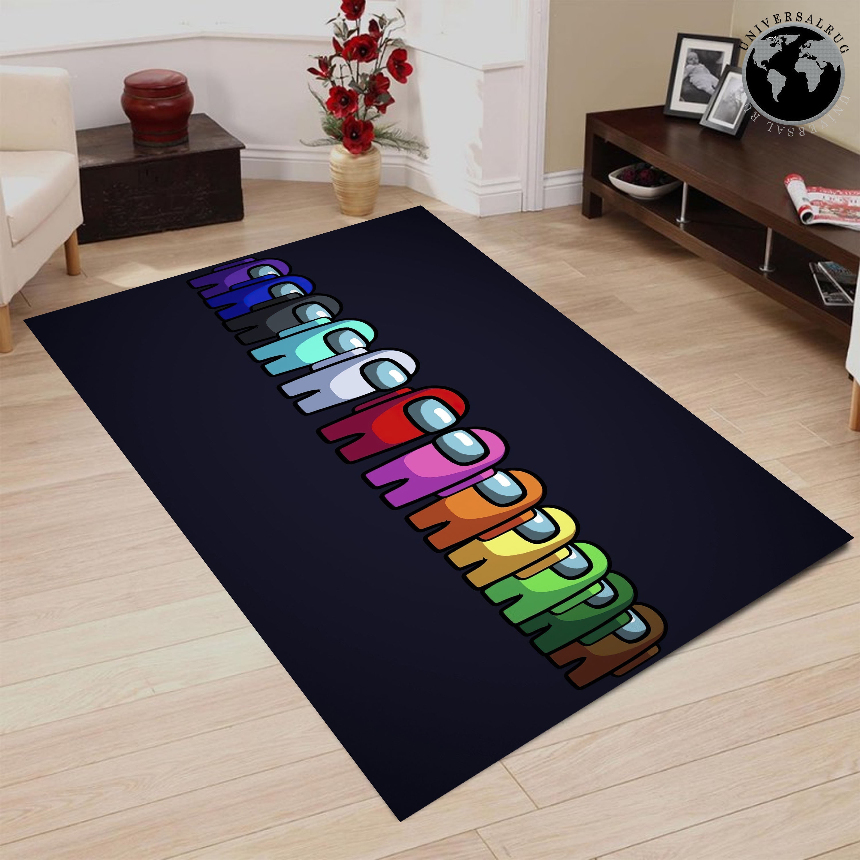 Online Game Patterned Rug,286 Among Us Rug, Among Us Series Rug, Teen ...