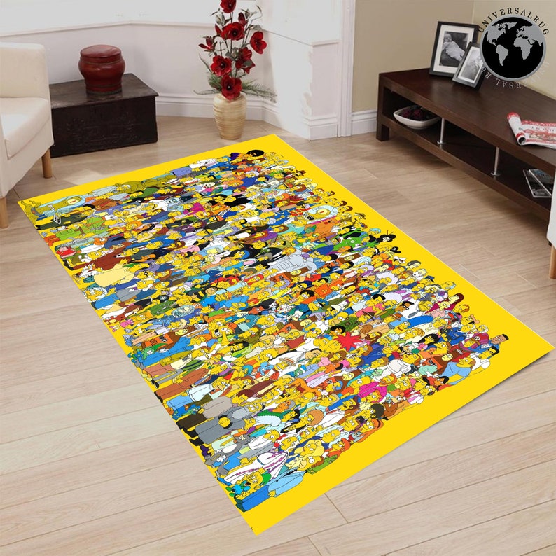 Simpsons Rug, Popular Cartoon Rug, Animation Rug, Simpsons Fan Rug ...