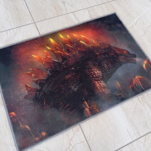 Godzilla Rug,godzilla Themed Rug,godzilla Design Rug,godzilla Pattern ...