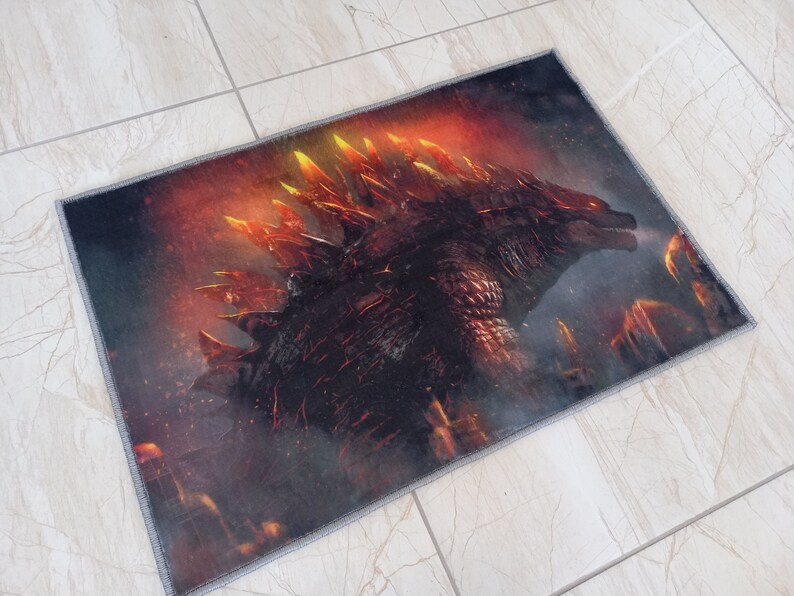 Godzilla Rug,godzilla Themed Rug,godzilla Design Rug,godzilla Pattern ...