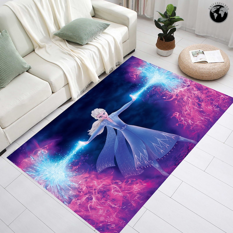 Elsa Rug, Power Rug, Princess Rug, Frozen Queen Rug, Queen Rug, Girls ...