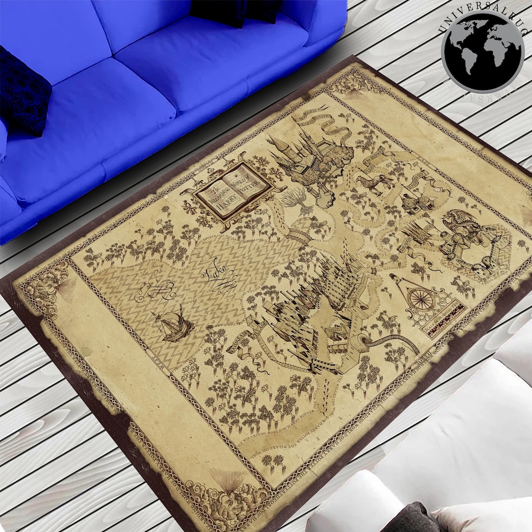 Hogwarts Rug, Houses Rug, Slytherin Rug, Map Rug, Magic Rug, Magic Map ...