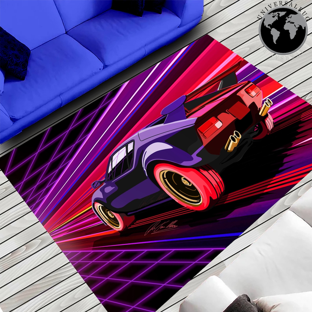 Race Car Rug, Colorful F1 Car, Kids Party Gift, Kids Room Rug, Car Rug ...