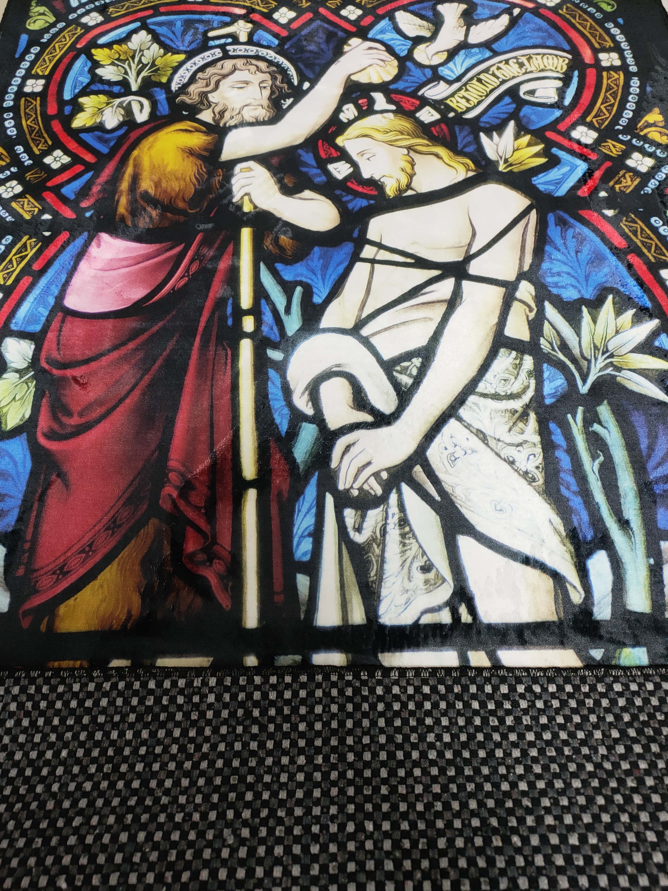 Saint Prayer Rug, Jesus Theme Decor Rug, Christian Rug, Catholic Art ...