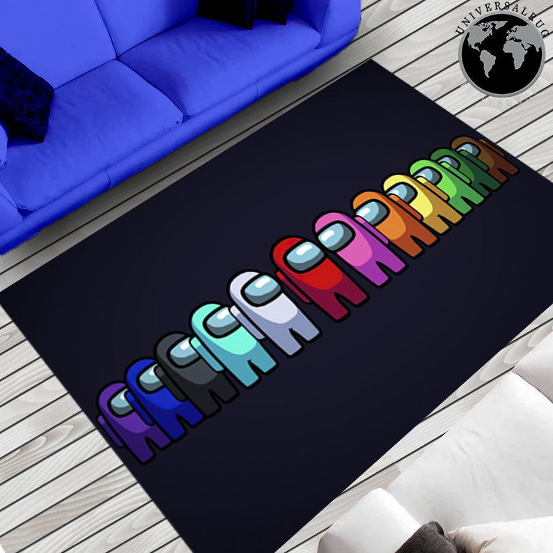 Online Game Patterned Rug,286 Among Us Rug, Among Us Series Rug, Teen ...
