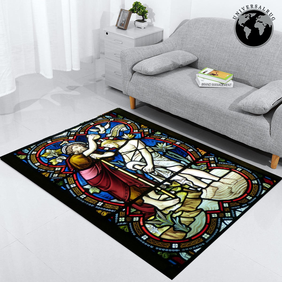 Saint Prayer Rug, Jesus Theme Decor Rug, Christian Rug, Catholic Art ...