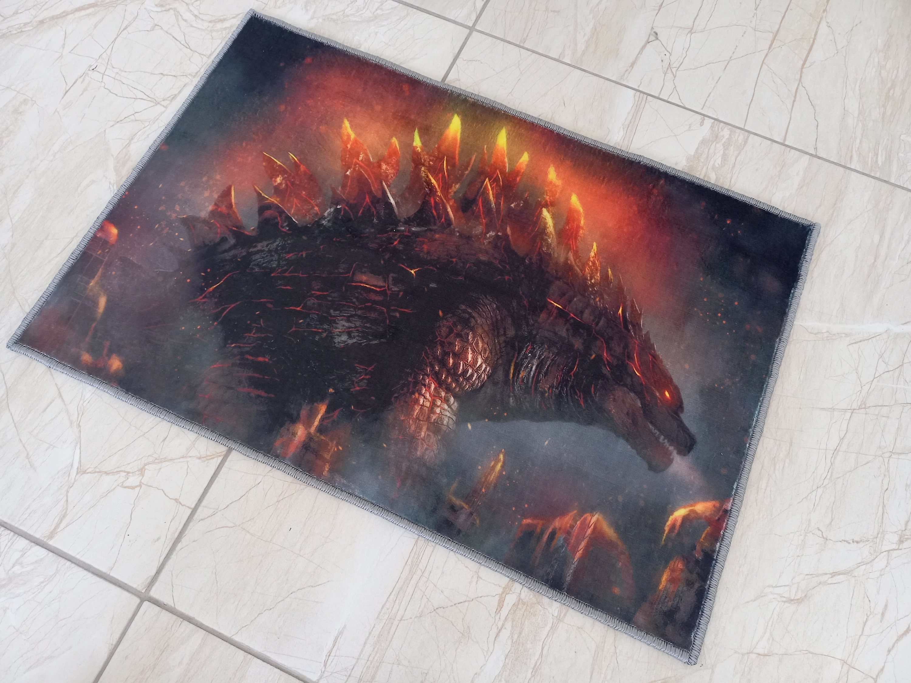 Godzilla Rug,godzilla Themed Rug,godzilla Design Rug,godzilla Pattern ...