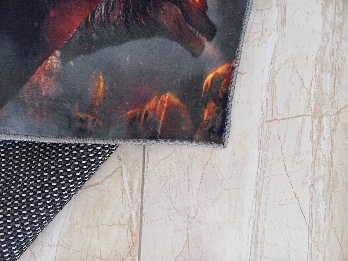Godzilla Rug,godzilla Themed Rug,godzilla Design Rug,godzilla Pattern ...