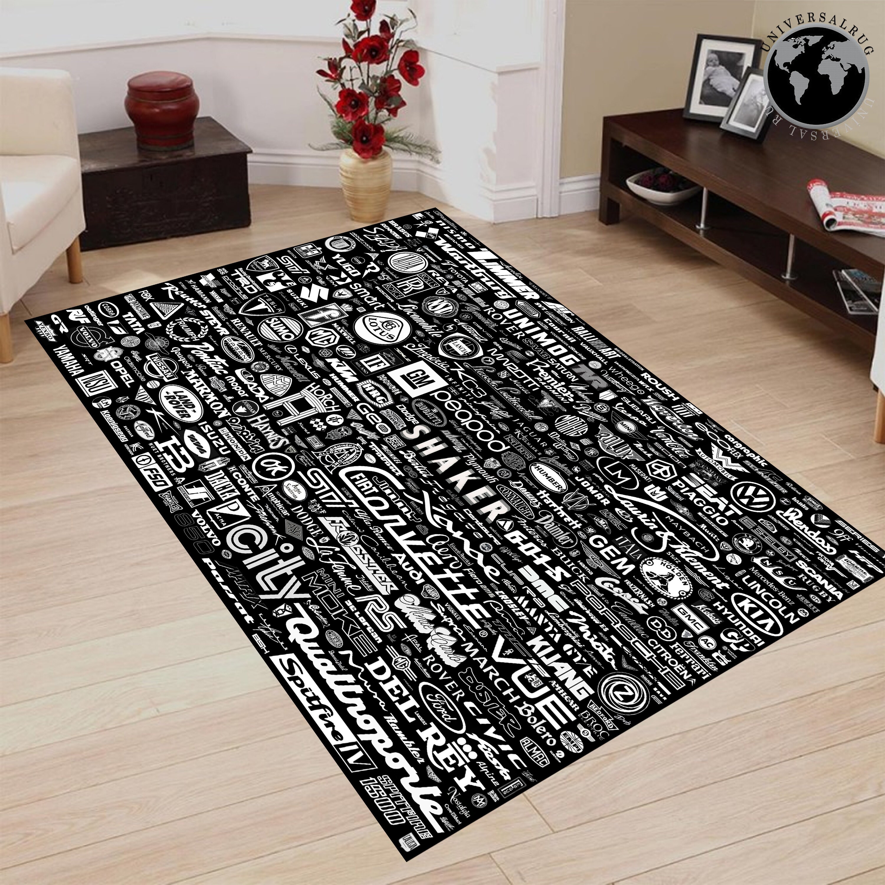 Car Rug, Logo Rug, Car Logo Rug, Personalized Rug, Aesthetic Rug, Area ...