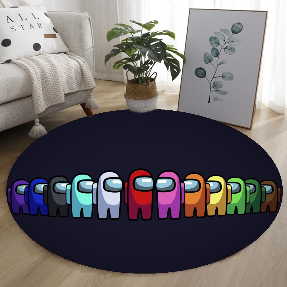 Online Game Patterned Rug,286 Among Us Rug, Among Us Series Rug, Teen ...