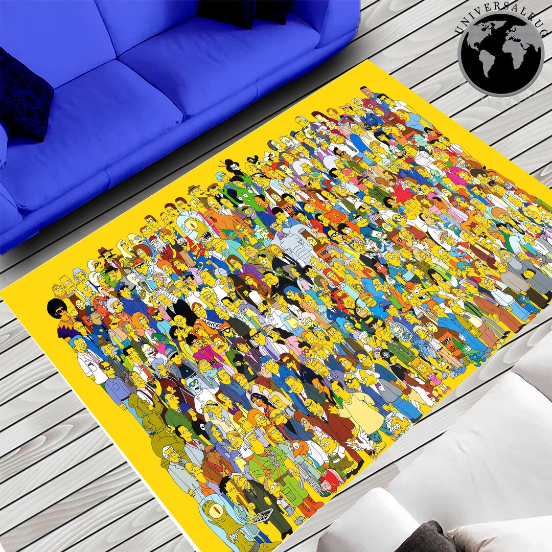 Simpsons Rug, Popular Cartoon Rug, Animation Rug, Simpsons Fan Rug ...