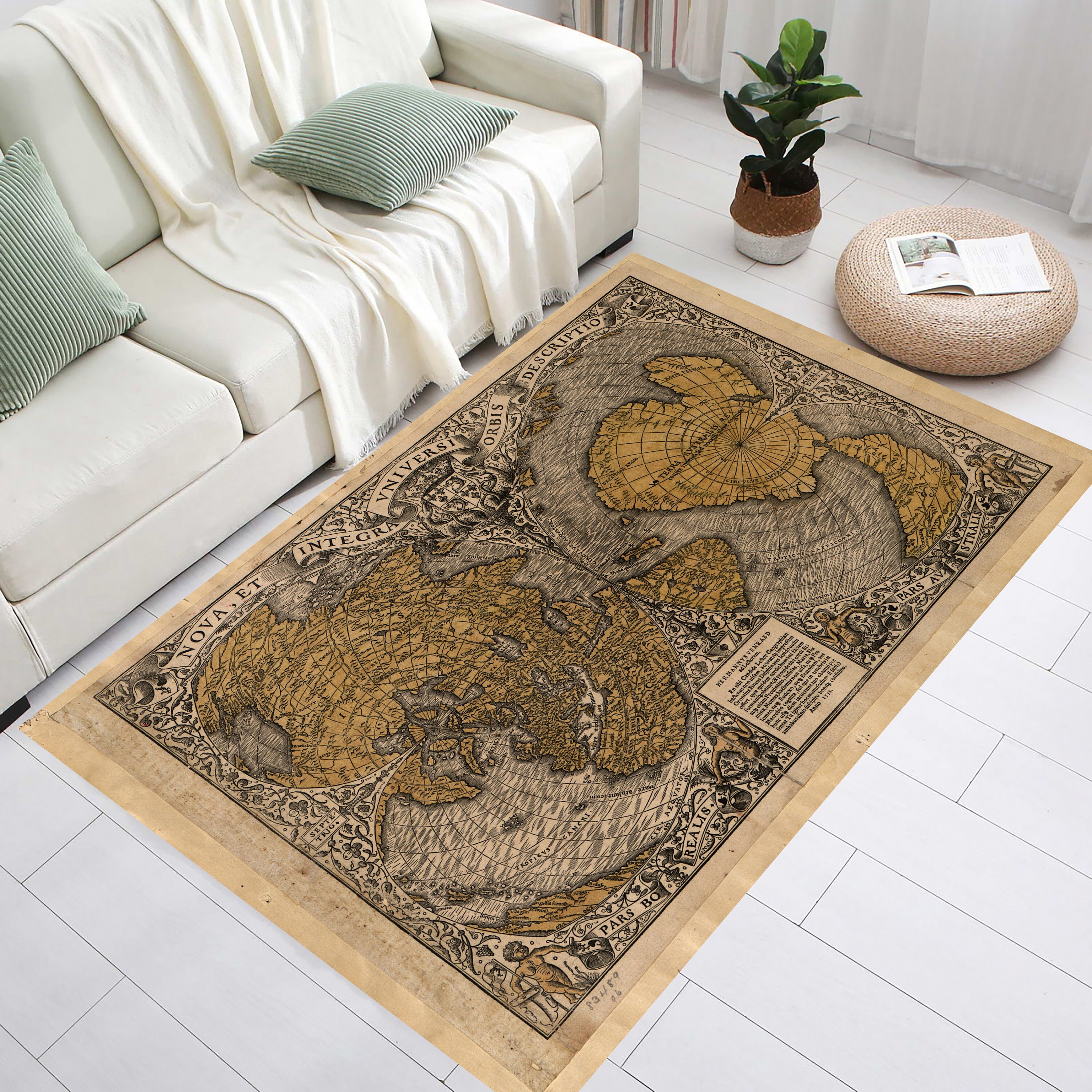 Renaissance World Map Rug Map Rug Middle Earth Rug Antique - Etsy