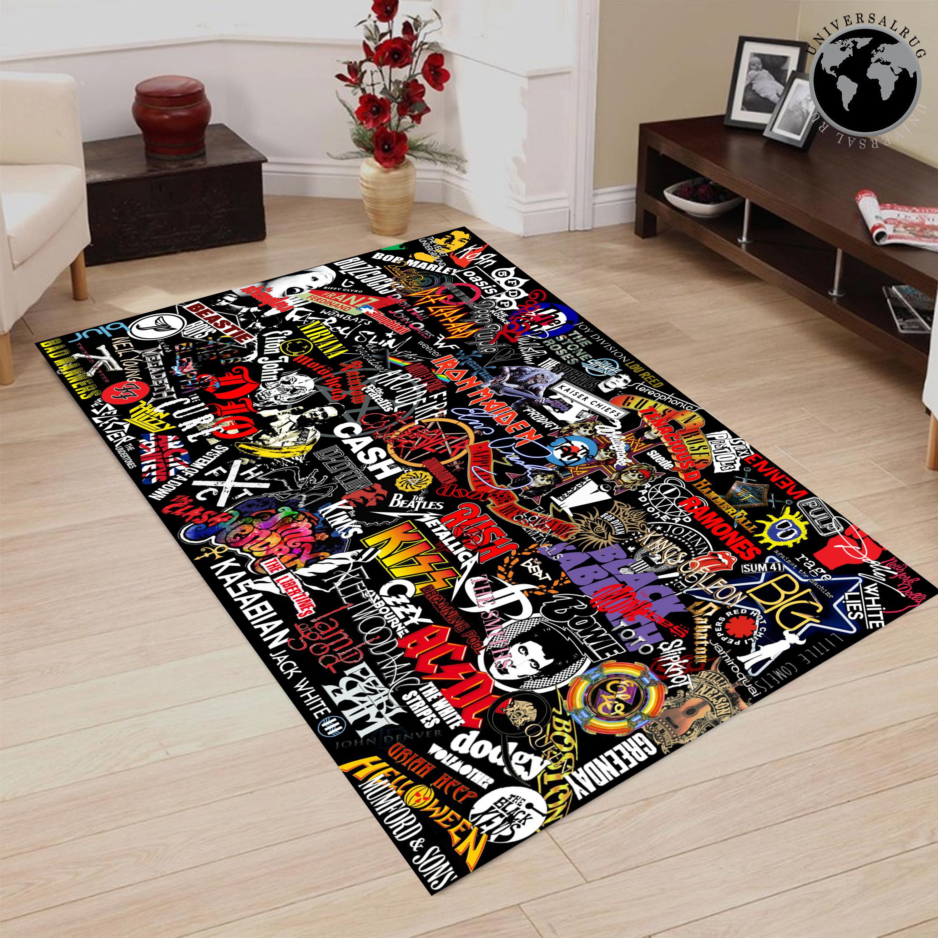 Heavy Metal Rug, Rock Metal Rug, Metal Rug, Rockn Roll Rug, Musician ...