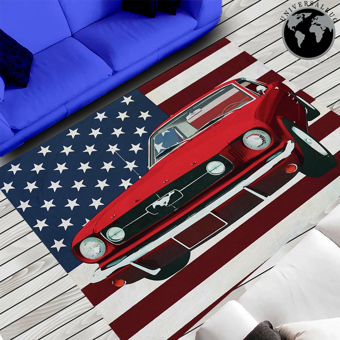 Ford Mustang Shelby Rug,car Lovers Rug, Aesthetic Rug,car Gift Rug ...