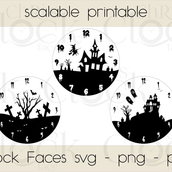 Halloween Clock - Etsy