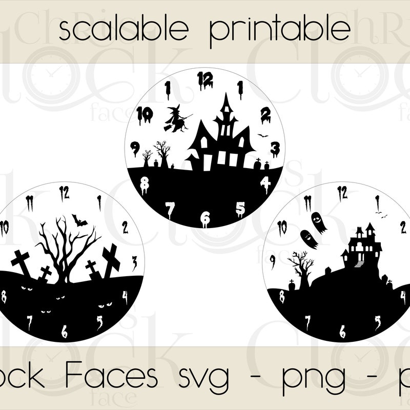 Halloween Clock - Etsy