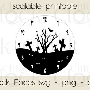 Halloween Clock Face SVG PNG PDF - Etsy