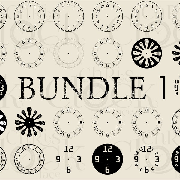 Clock Number Template - Etsy