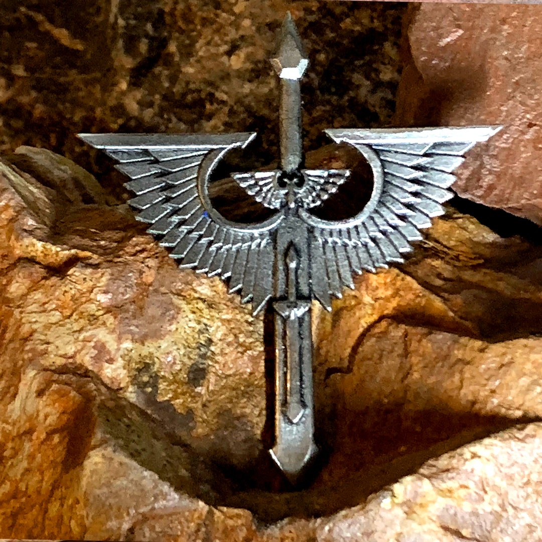 Dark Angel Winged Sword Pin - Etsy