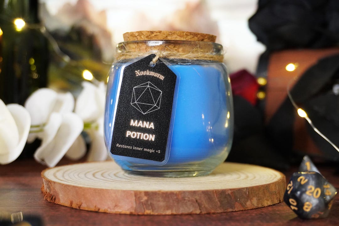 Mana Potion Candle | Fantasy & Dnd Inspired | Coastal Breeze and ...