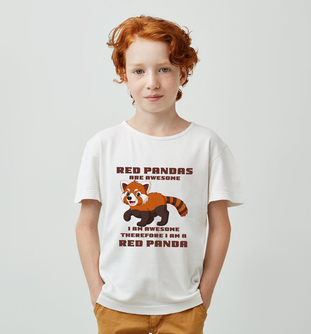 Kids Heavy Cotton Tee, Red Pandas Are Awesome Shirt, Panda Lover Shirt ...