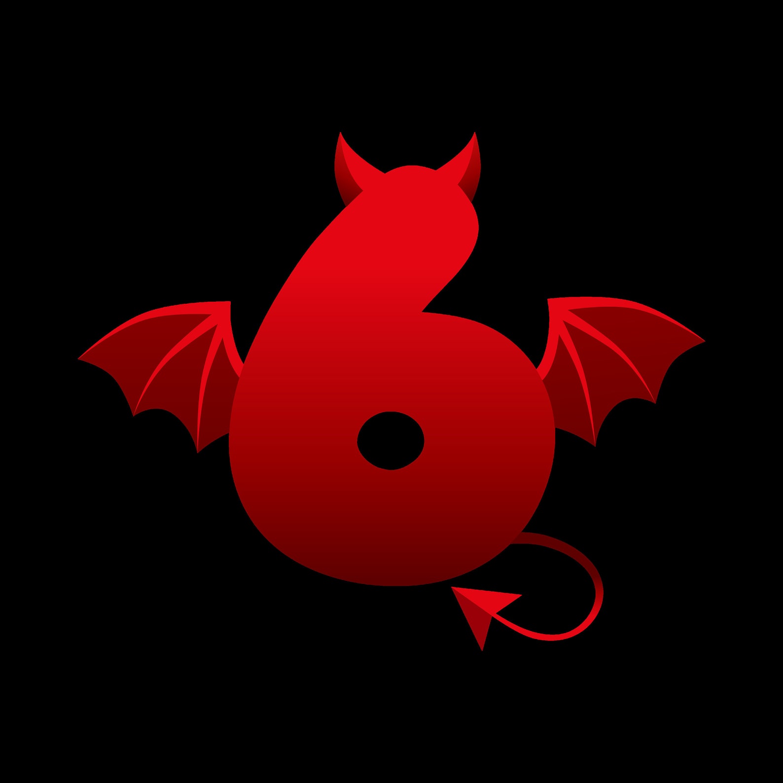 Devil Red Numbers With Wings for Ui Games. Vector Illustration Set of ...
