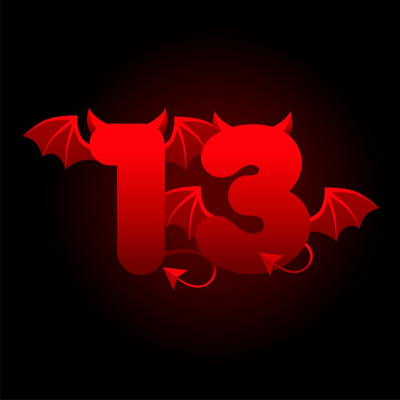 Devil Red Numbers With Wings for Ui Games. Vector Illustration Set of ...