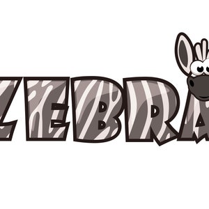 Set of Full Alphabet and Zebra Numbers - Etsy