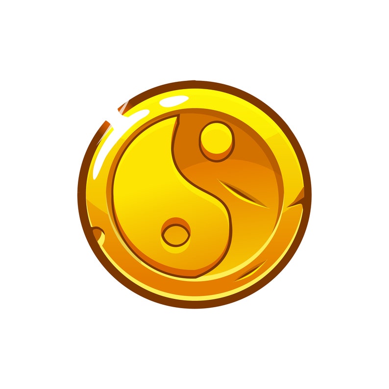 Chinese Blessing Coins Represent Good Luck or Fortune. Chinese Symbols ...