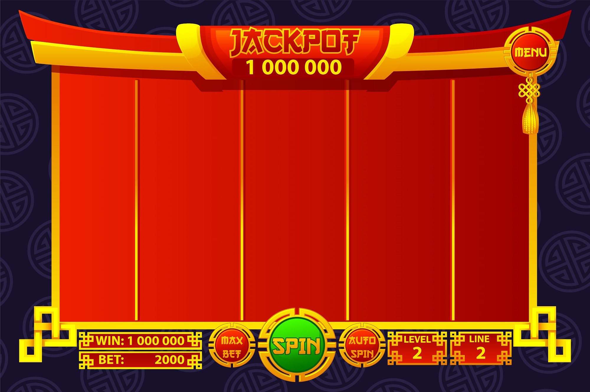 Casino Slot Machine Game UI Design. Gambling Mobile App Concept for the ...