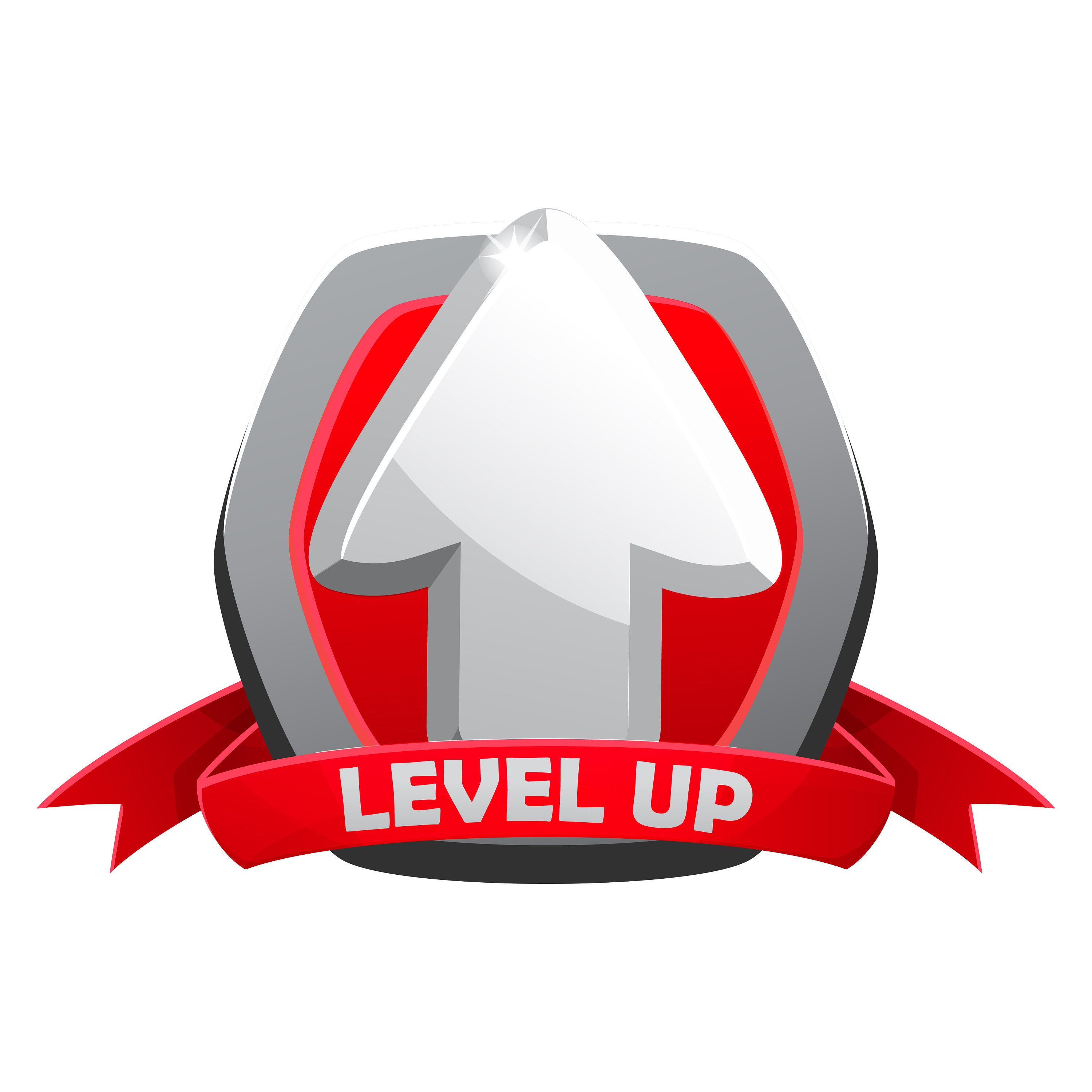 Level up Awards. UI Game Badge Icons. Medals Set Vector Images for a 2D ...
