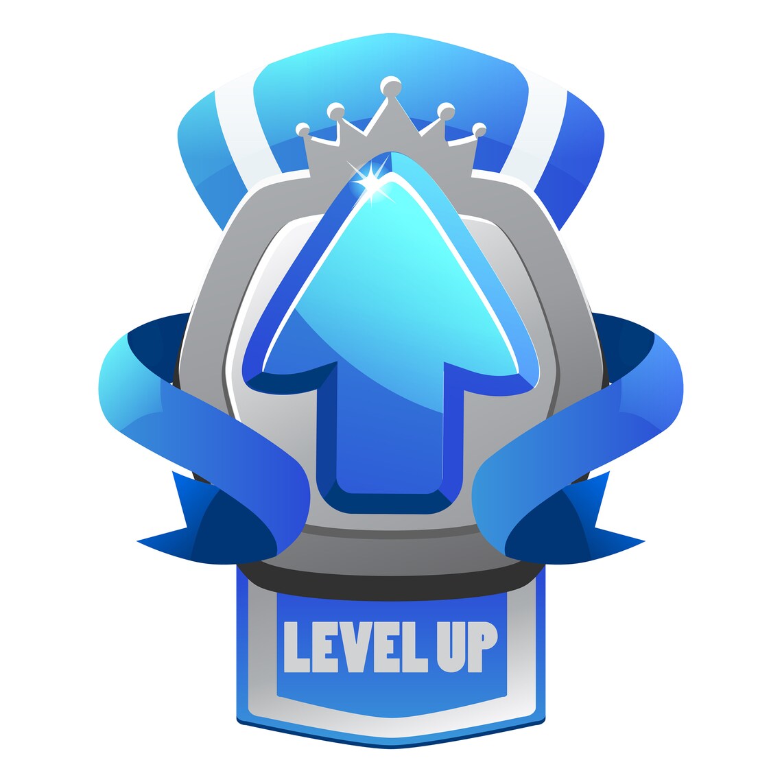 Level up Awards. UI Game Badge Icons. Medals Set Vector Images for a 2D Game. - Etsy