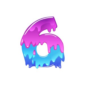 Vector Slime Cartoon Numbers, Figures From 0 to 10. Slime Font Type ...