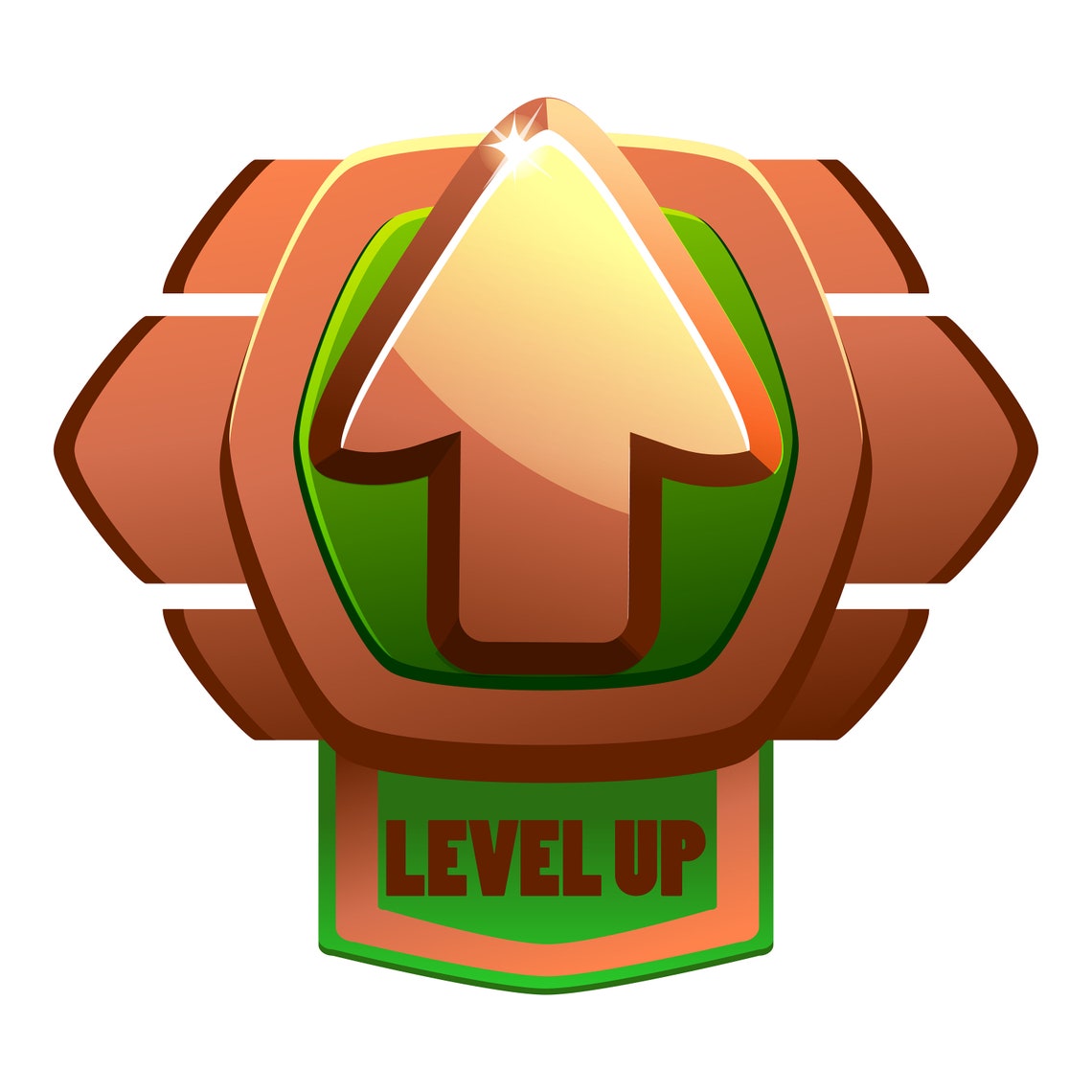 Level up Awards. UI Game Badge Icons. Medals Set Vector Images for a 2D Game. - Etsy
