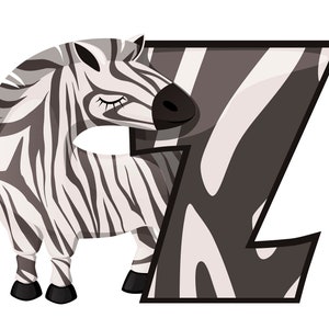 Set of Full Alphabet and Zebra Numbers - Etsy