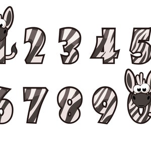 Set of Full Alphabet and Zebra Numbers - Etsy