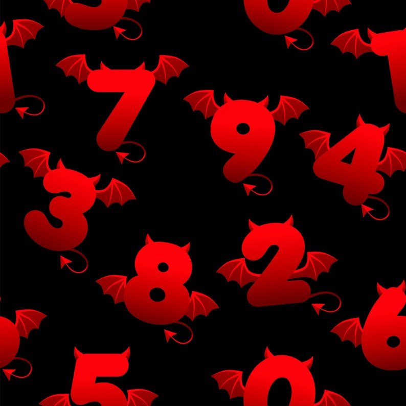 Devil Red Numbers With Wings for Ui Games. Vector Illustration Set of ...