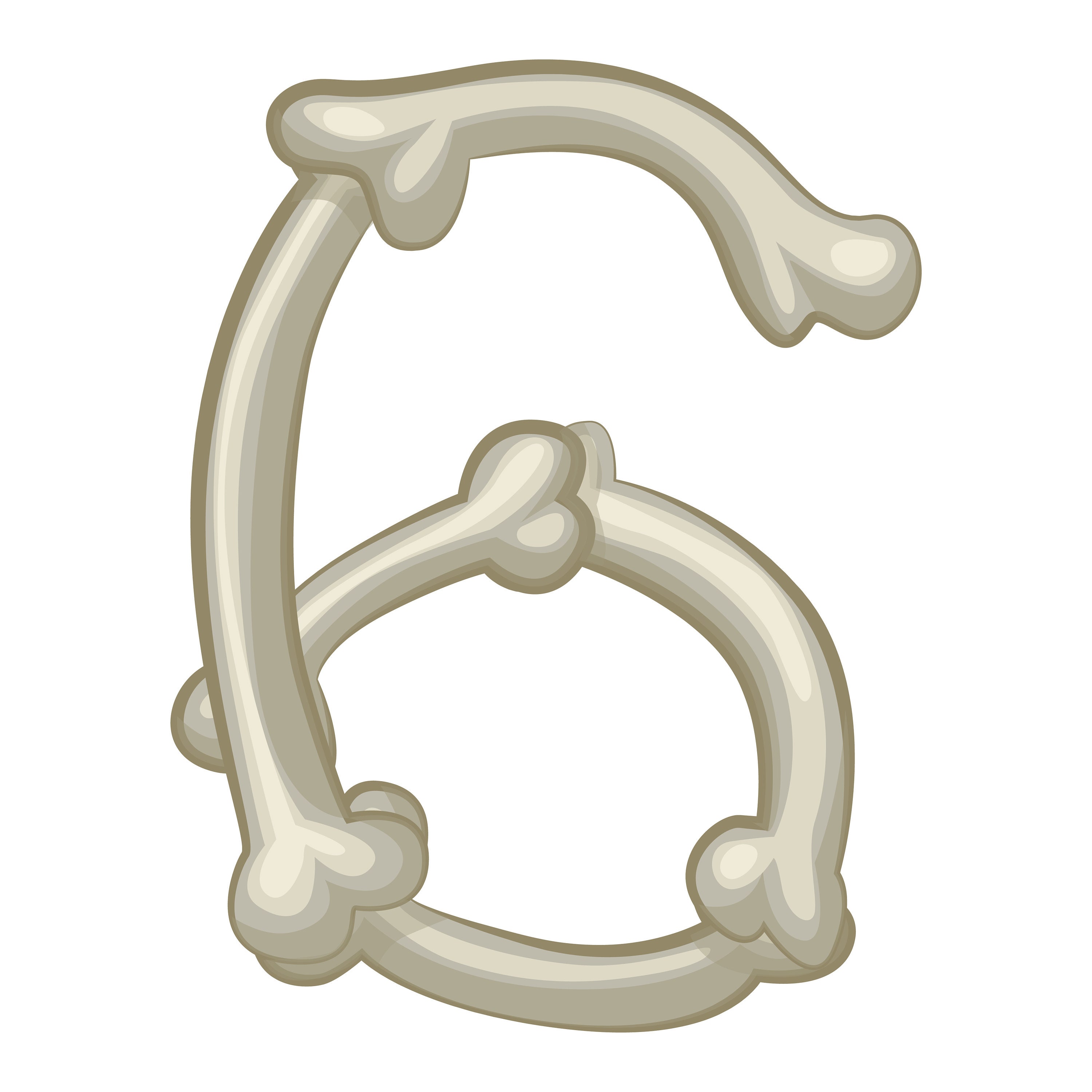 Bones Numbers Vector Digits. Cartoon Isolated Numbers Bonus - Etsy