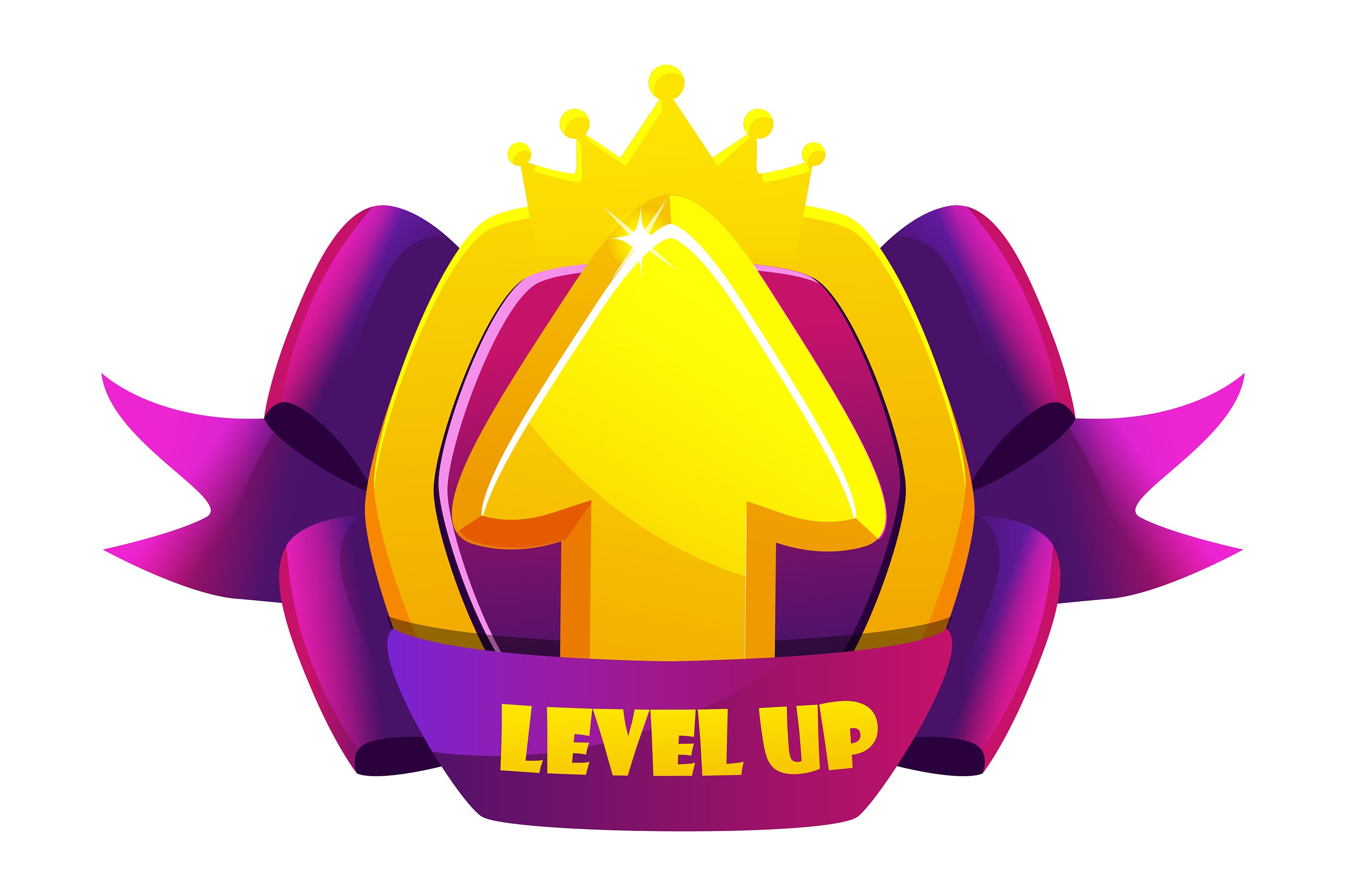 Level up Awards. UI Game Badge Icons. Medals Set Vector Images for a 2D ...