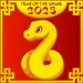 Chinese New Year 2025 of the Snake. Golden Text 2025 With Snakes. - Etsy