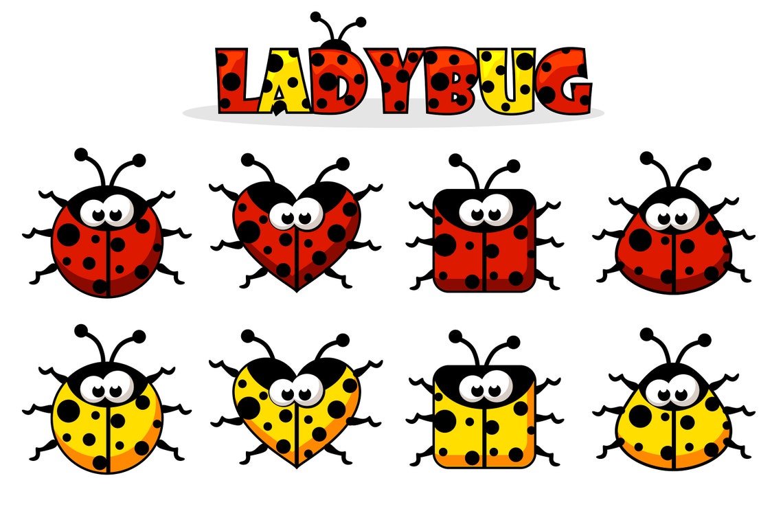 Cartoon Ladybug Alphabet and Numbers. Education Cards Kids. Seamless ...