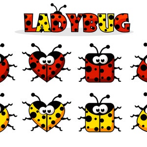 Cartoon Ladybug Alphabet and Numbers. Education Cards Kids. Seamless ...