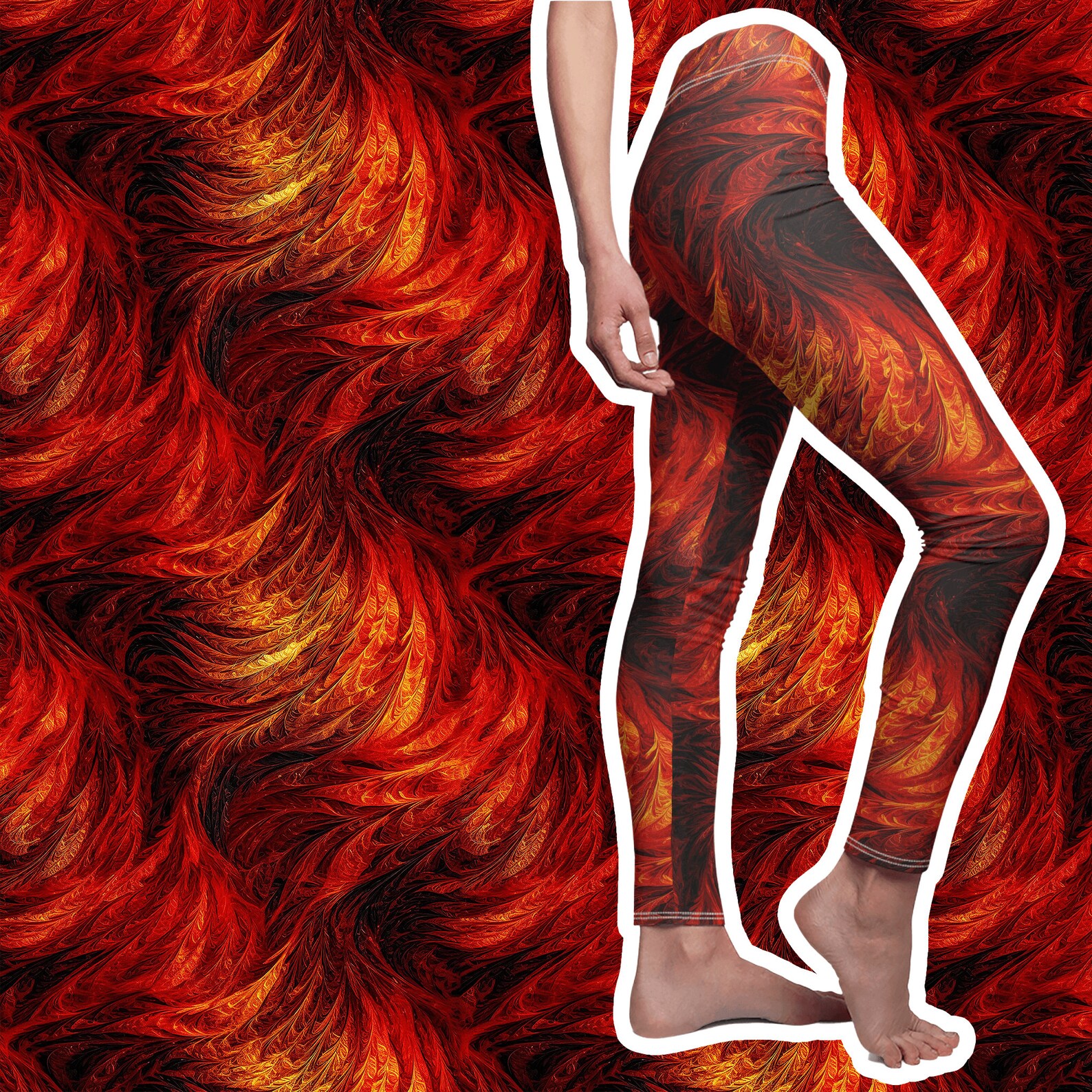Fire Seamless Pattern Pack - Elemental Digital Art, Flaming Digital ...