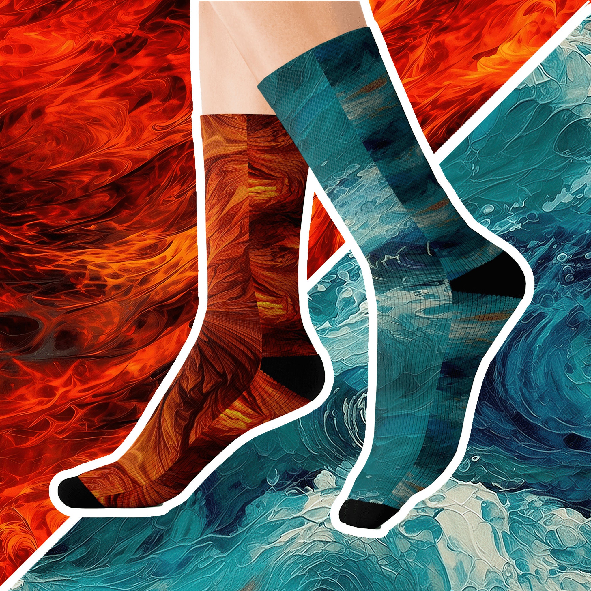 Water Element Seamless Patterns, Digital Printable Scrapbook Paper ...