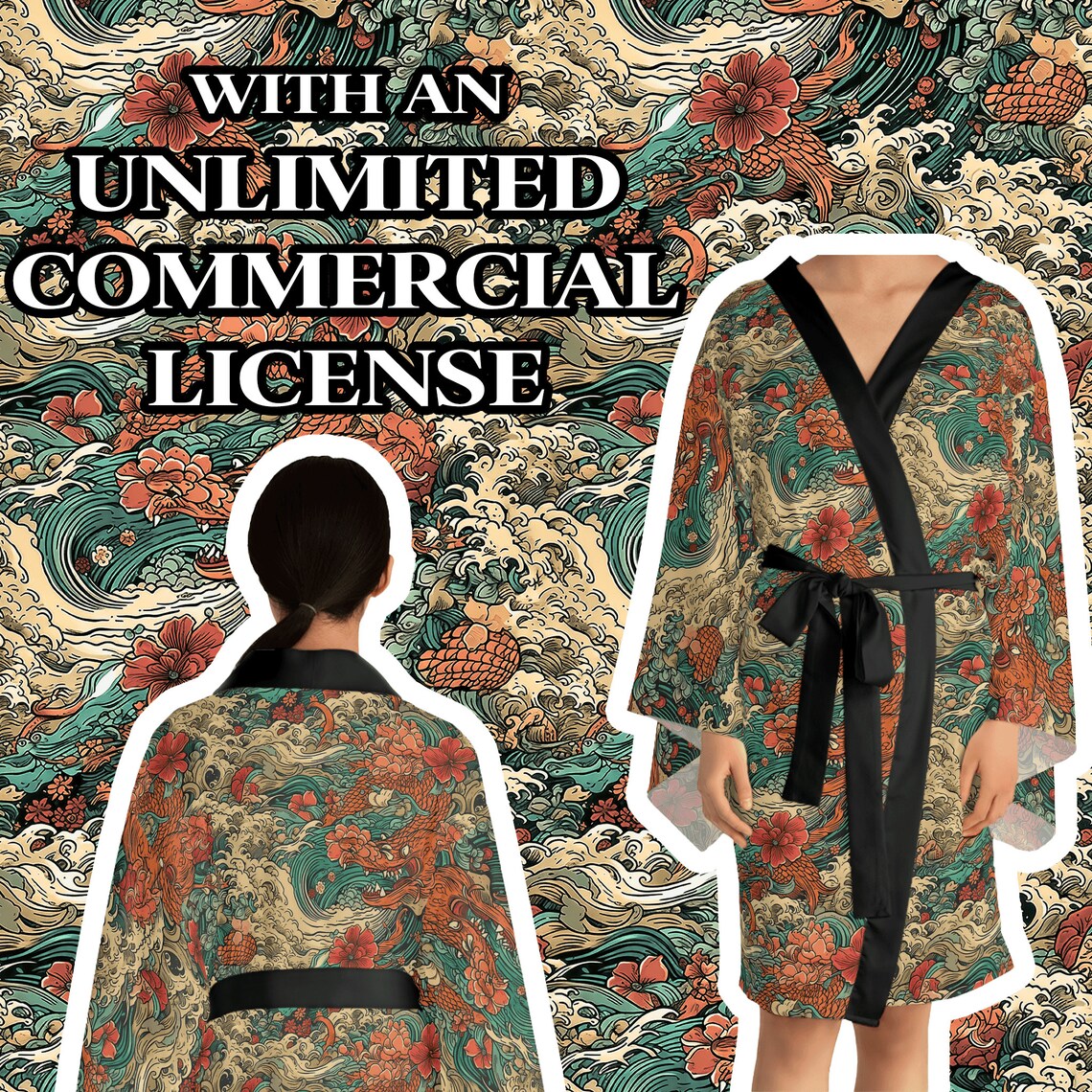 Japanese Yakuza Tattoo Seamless Pattern Pack - 12 Unique Patterns ...