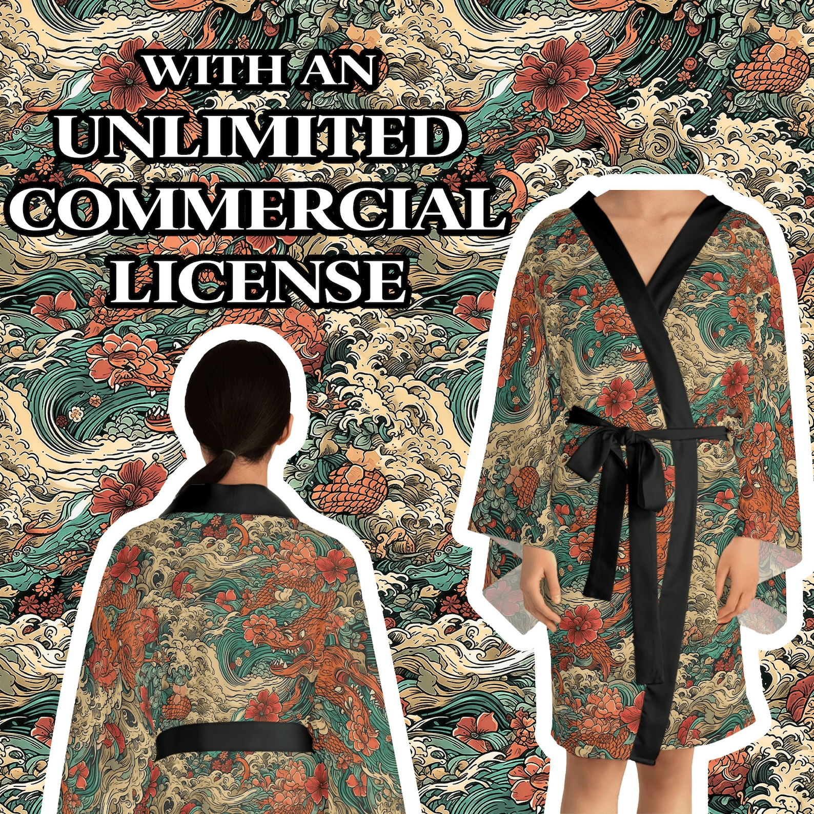 Japanese Yakuza Tattoo Seamless Pattern Pack - 12 Unique Patterns ...